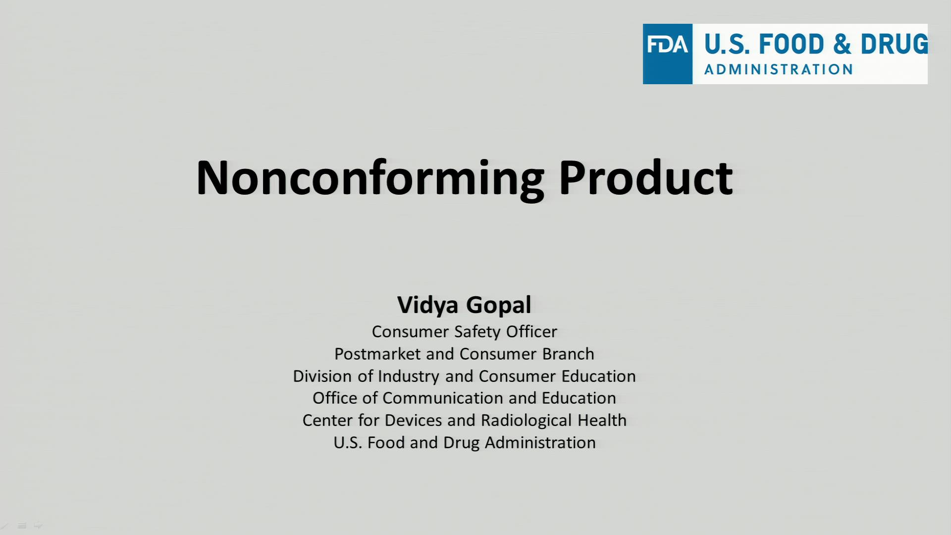 Nonconforming Product